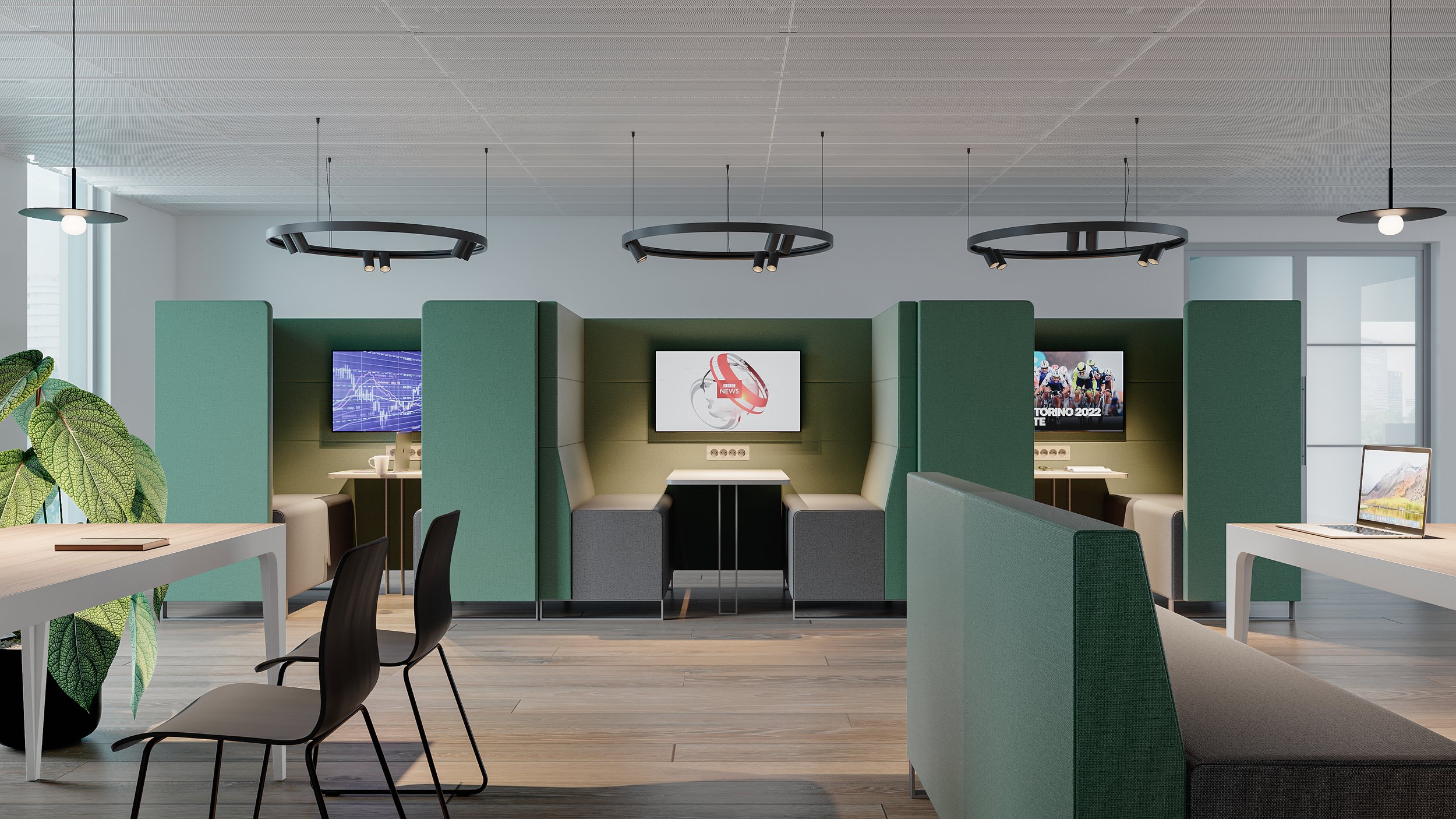 Collab 4 Person Booth — Mint