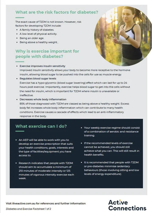 Diabetes Fact Sheet — Active Connections | Exercise Physiology Gold Coast