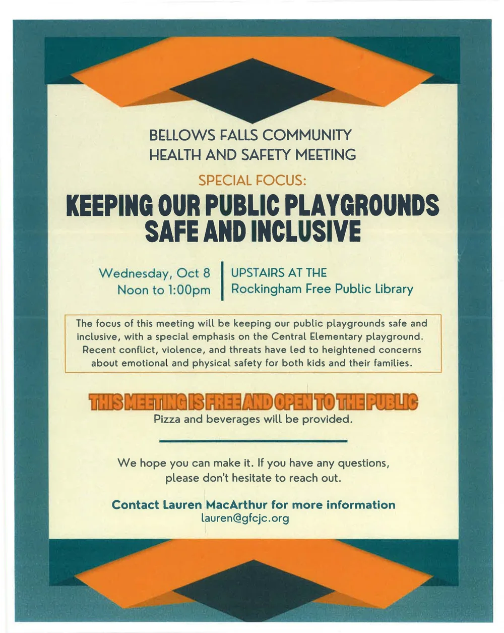 Keeping our Public Playgrounds Safe and Inclusive — Town of Rockingham