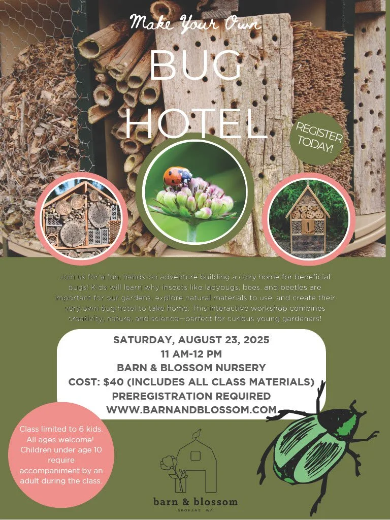 Bug Hotel Workshop — Barn & Blossom — Spokane, Washington