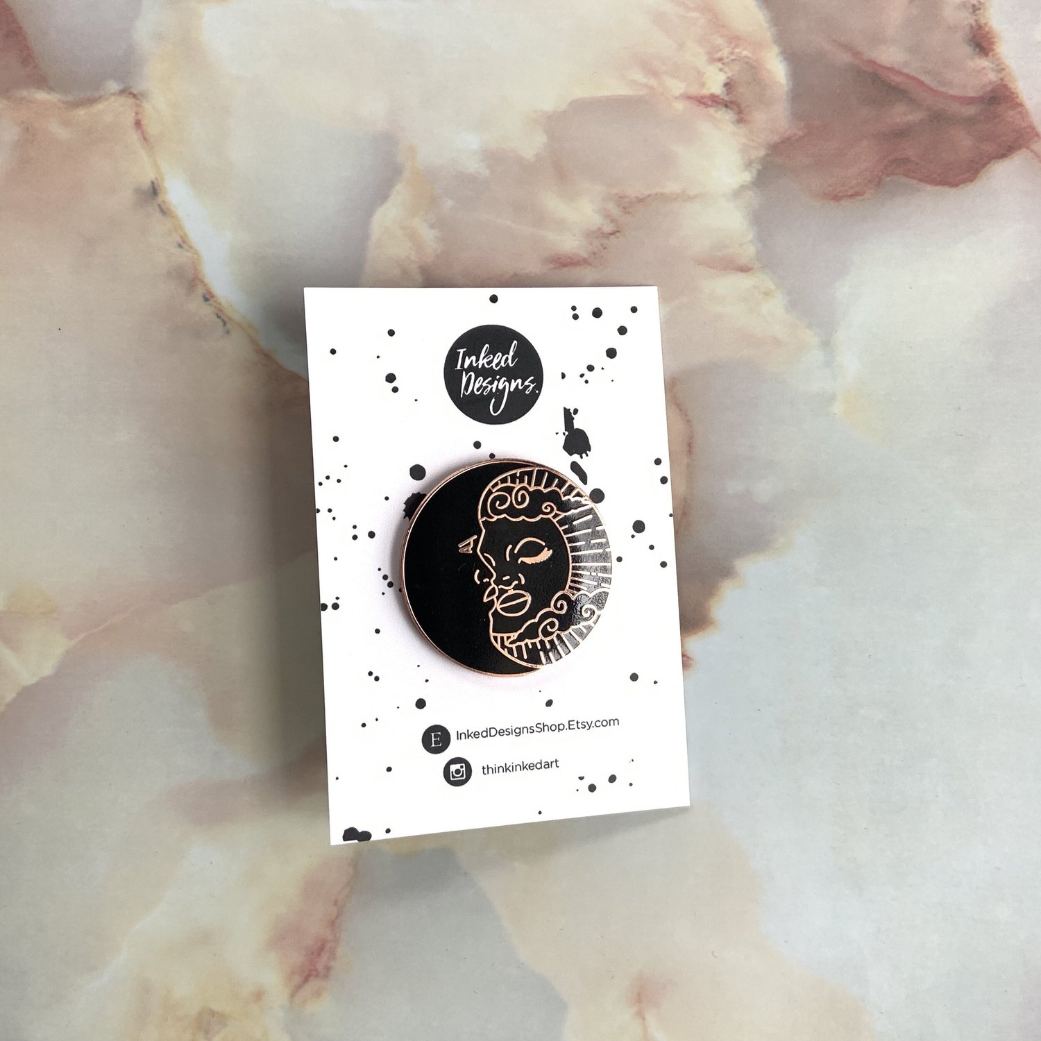 Black Woman Silver Nickel Hard Enamel Pin — Inked Designs