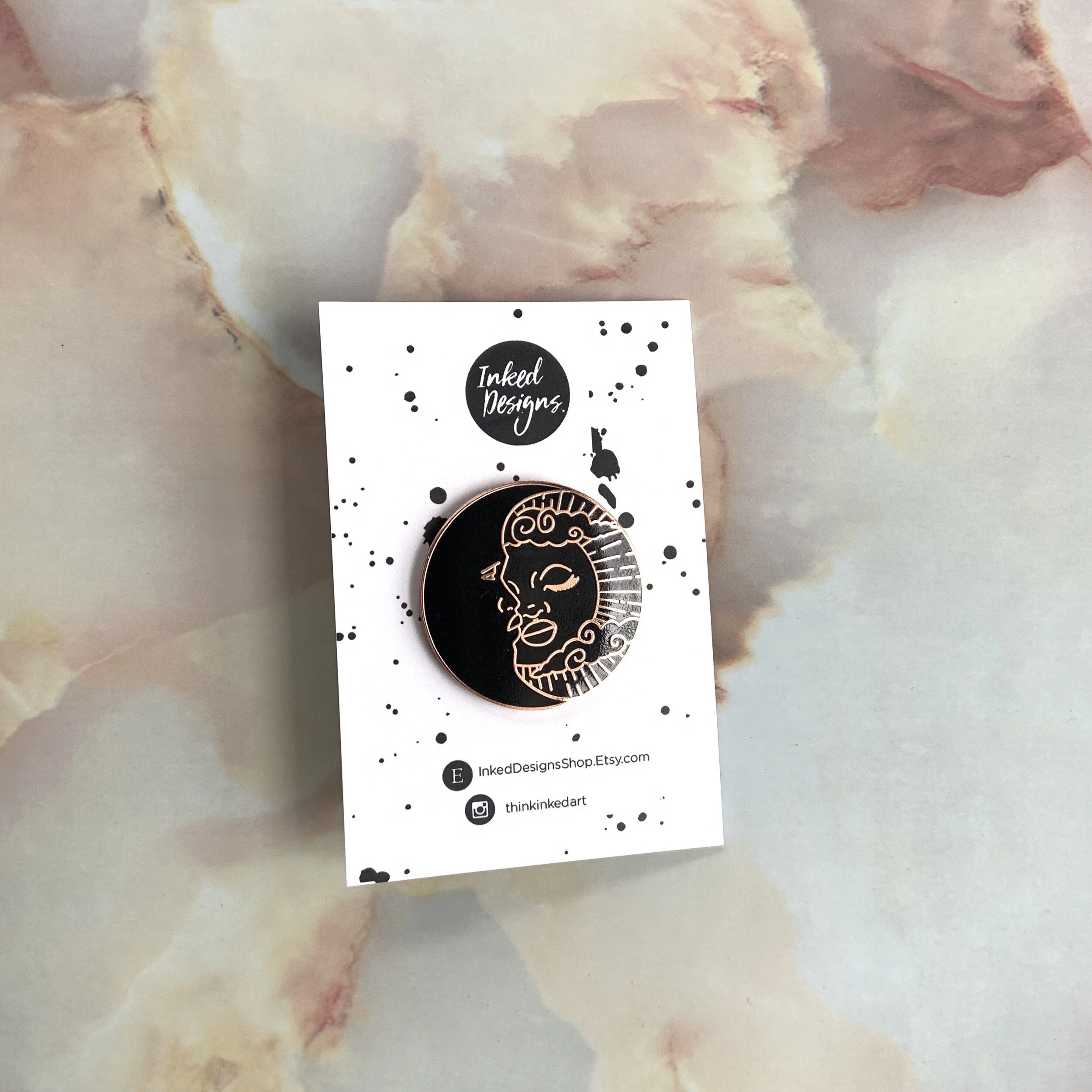 Black Woman Silver Nickel Hard Enamel Pin — Inked Designs