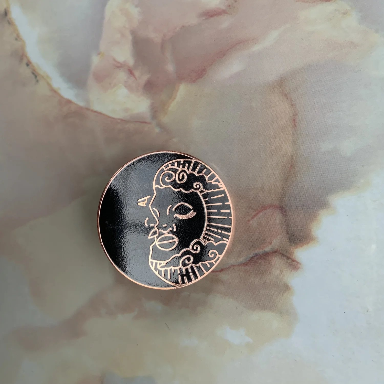 Black Woman Silver Nickel Hard Enamel Pin — Inked Designs