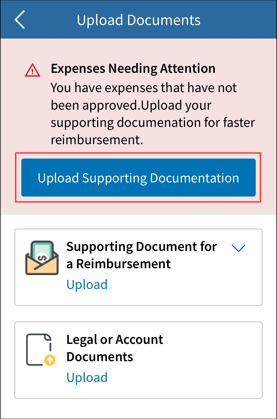 Uploading Legal and Account Documents via the Mobile App — Health Coverage Simplified