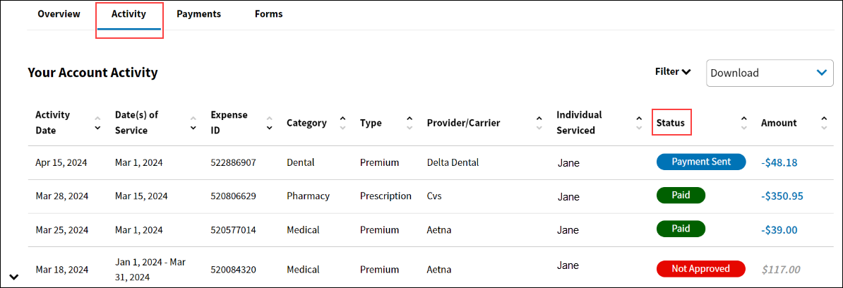 Checking the Status of Your Reimbursement Request — Health Coverage ...
