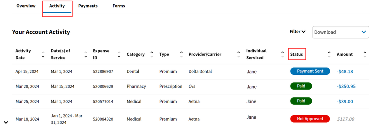 Checking the Status of Your Reimbursement Request — Health Coverage ...