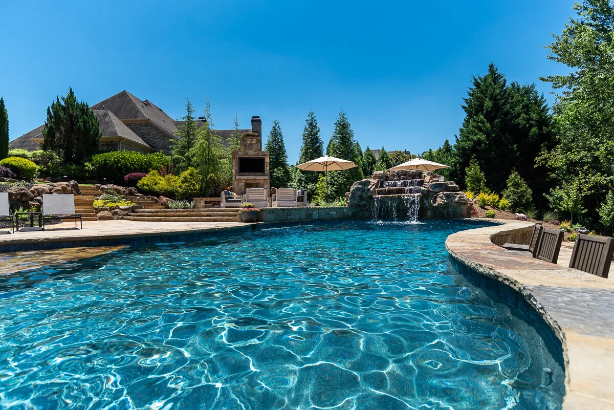 Deluxe Backyard in Marietta, GA — Peach State Pool Service & Builders