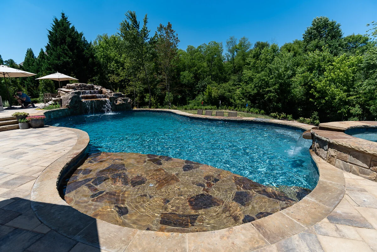 Deluxe Backyard in Marietta, GA — Peach State Pool Service & Builders