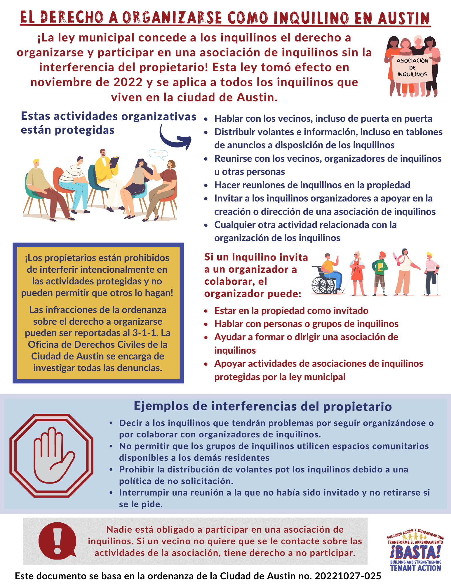 El derecho a organizarse como inquilino en Austin — BASTA