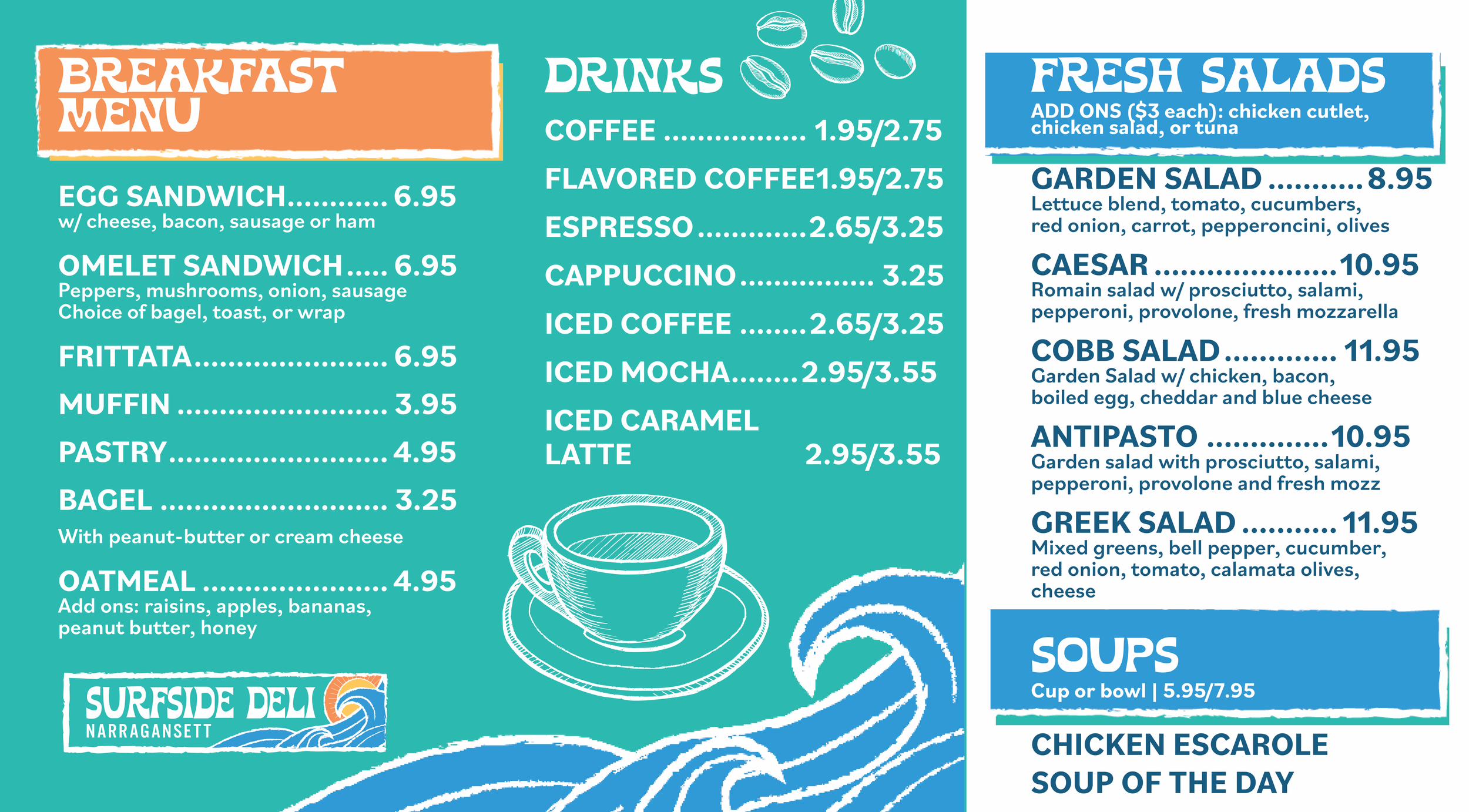 MENU — Surfside Deli