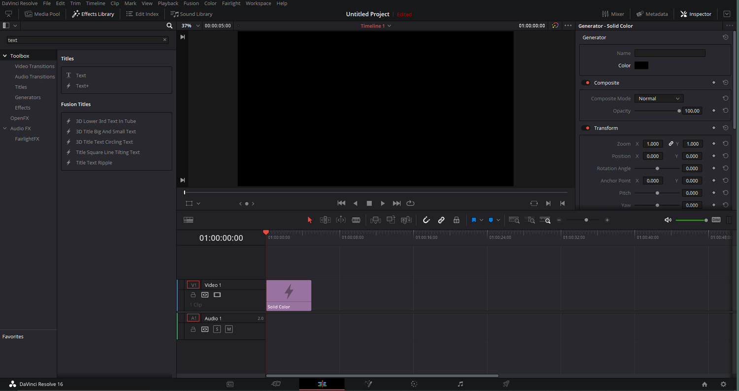 How to Add Text and Titles in DaVinci Resolve