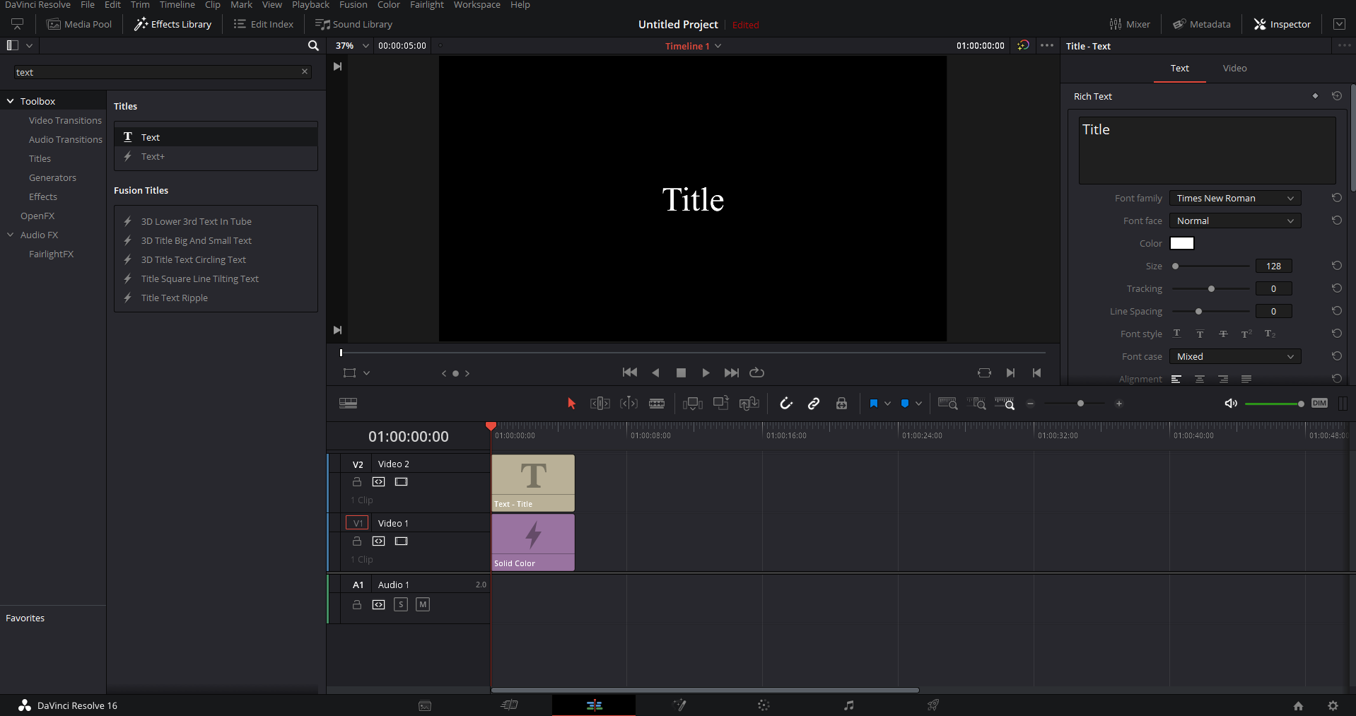 How to Add Text and Titles in DaVinci Resolve