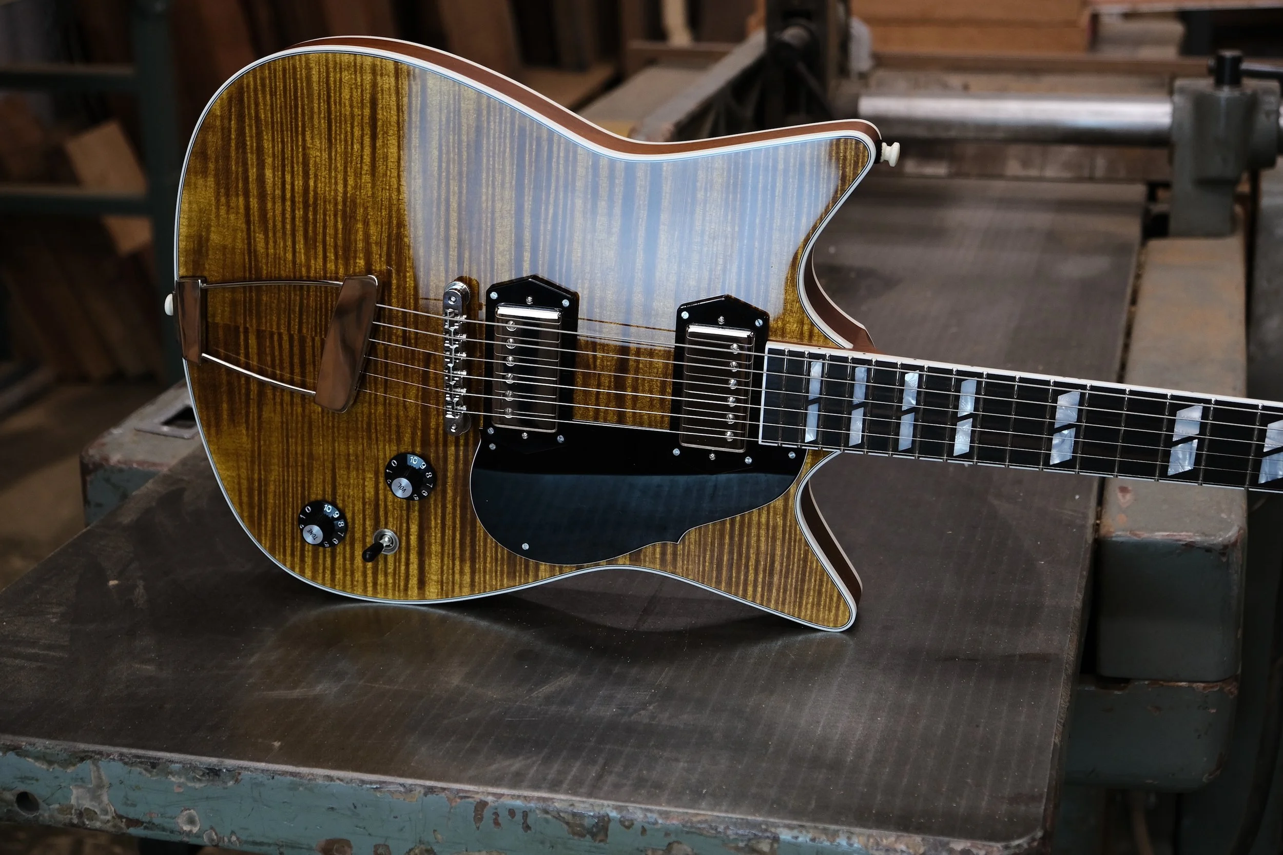 5A Pacific Coast Curly Maple - Signature Model — Frank Brothers Guitar ...