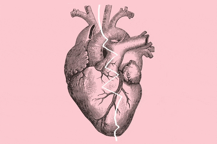 Broken Human Heart Sketch