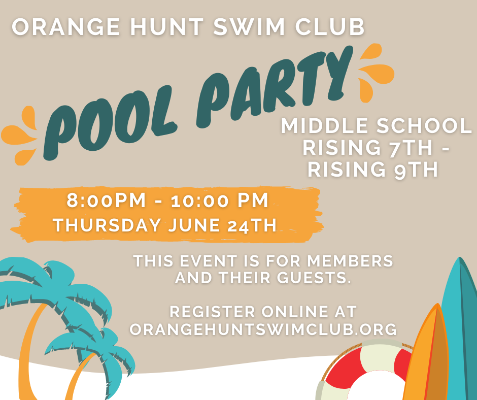 Middle School Swim Party