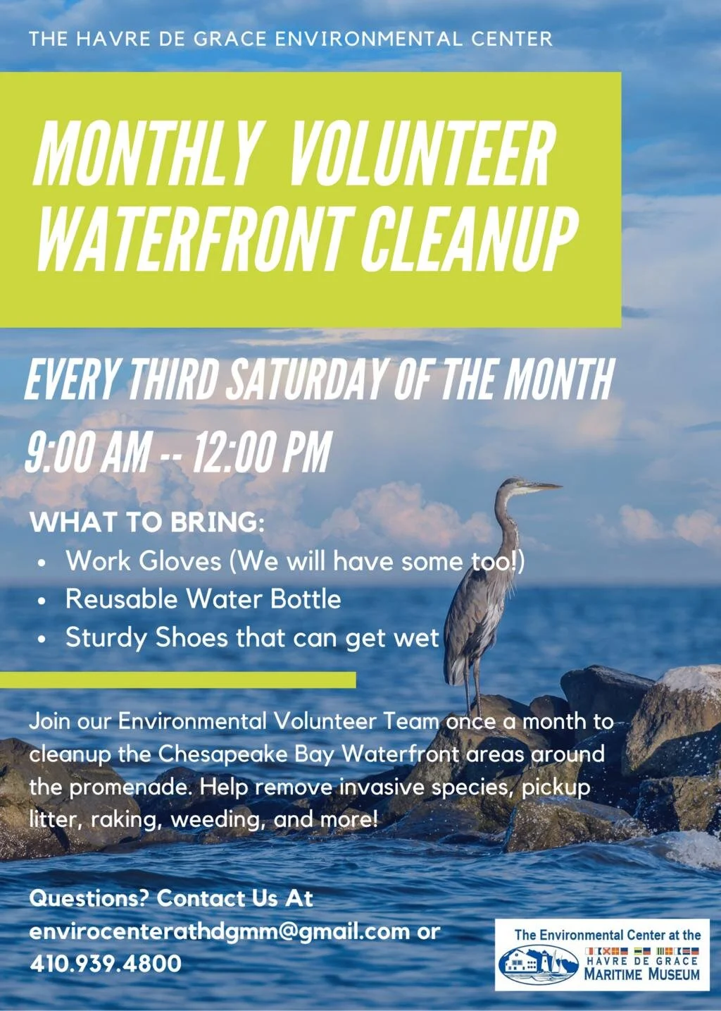 Monthly Volunteer Waterfront Cleanup — Havre de Grace Maritime Museum