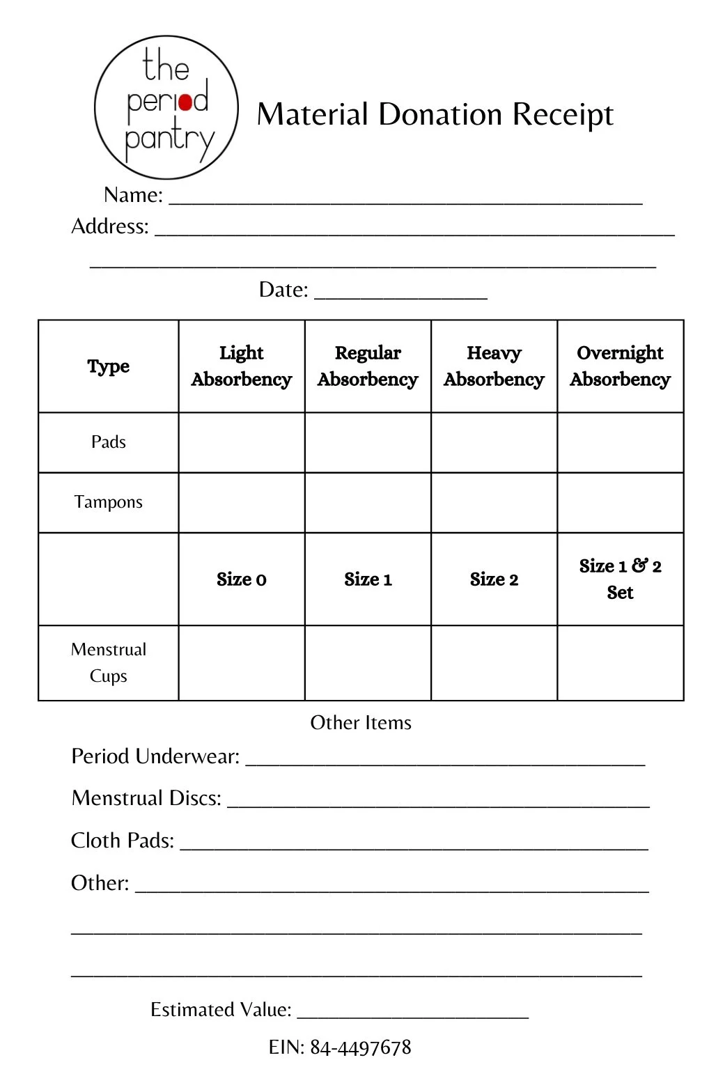 Donate — The Period Pantry Project