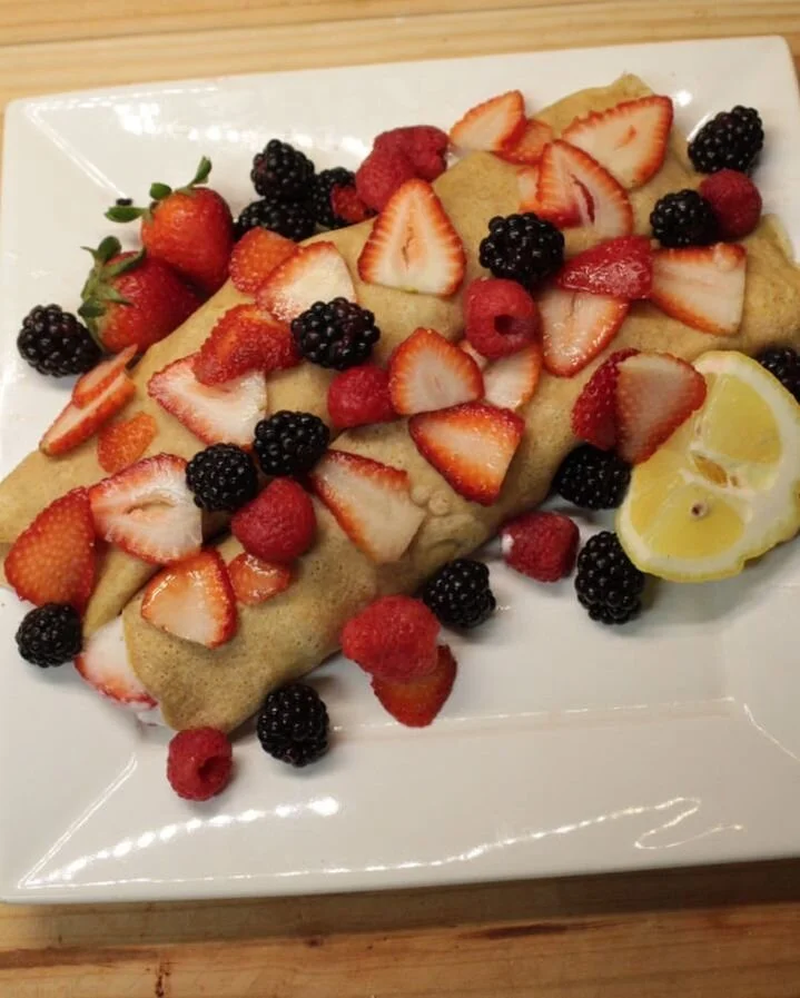 Healthy Mixed Berry Crepes — Maddie Castellano
