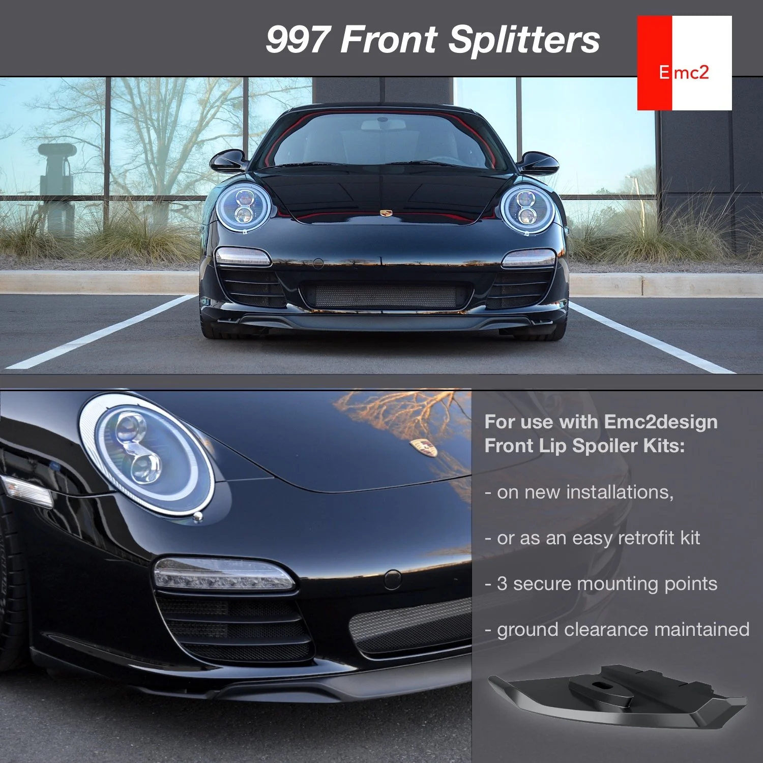 Porsche - 997 Front Lip Spoilers — Emc2design
