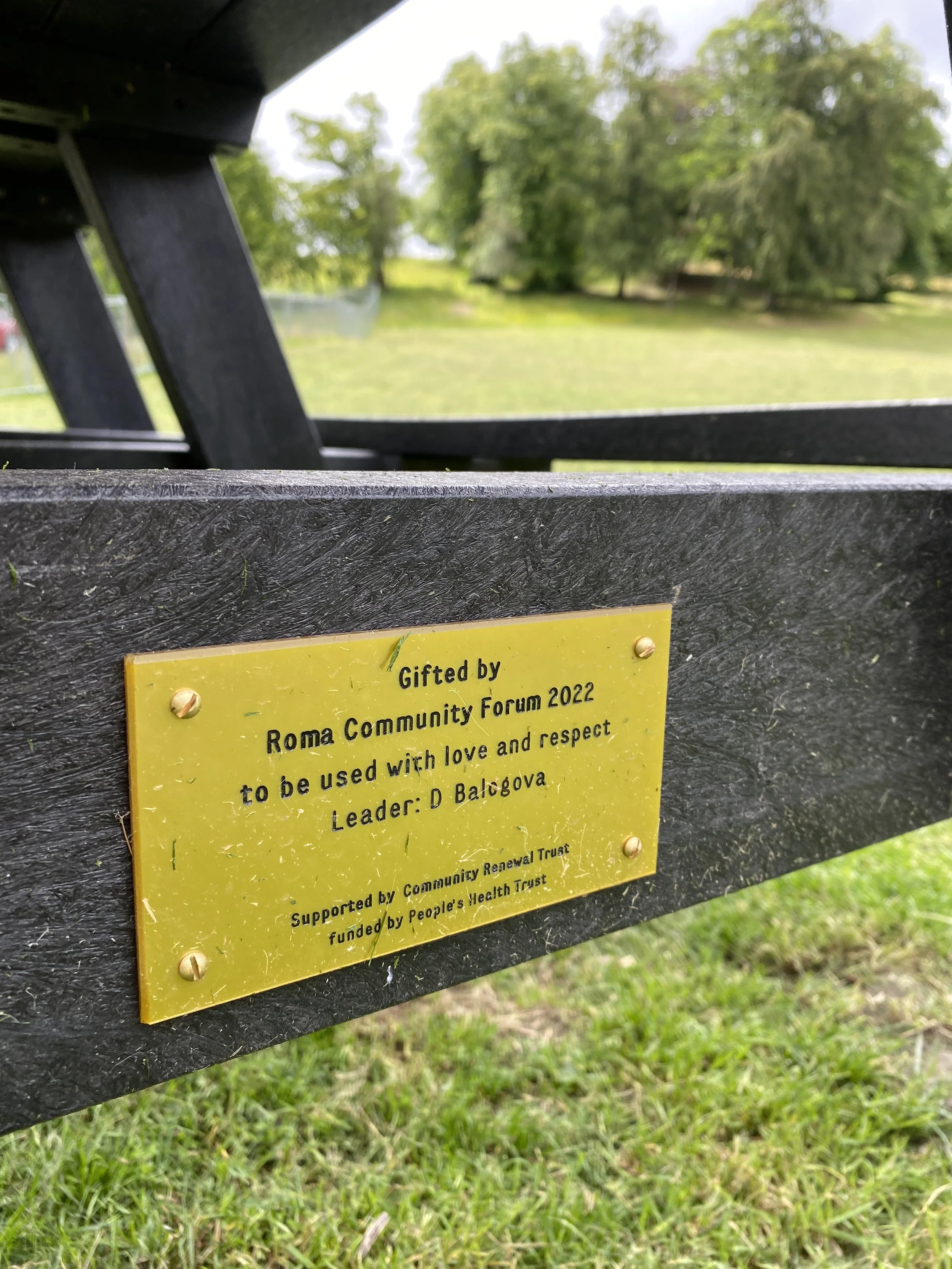 New picnic benches in Queen's Park built by Rom Romeha — Greater Govanhill