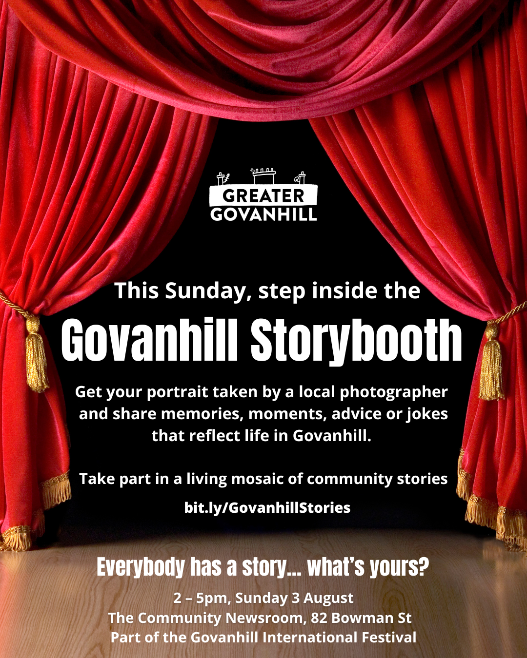 This Sunday, step inside the Govanhill Storybooth — Greater Govanhill