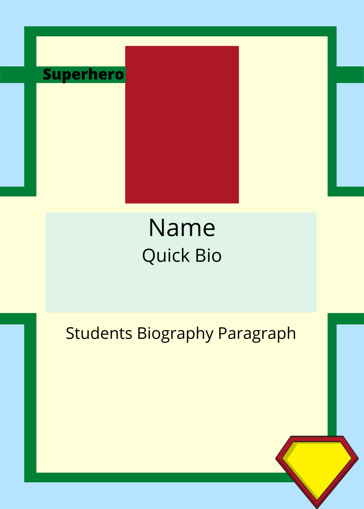 Superhero Trading Card Template — Teacher Winters