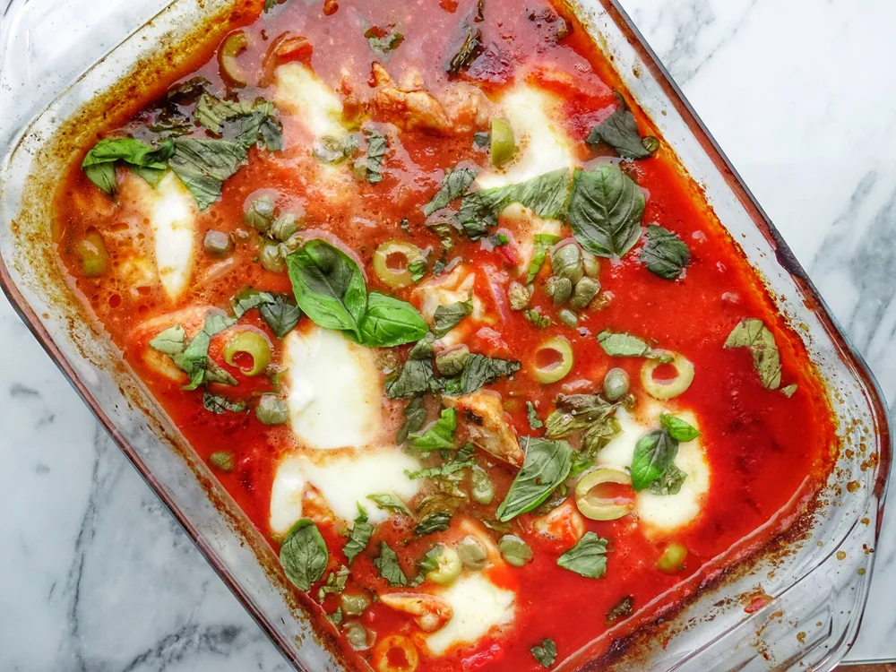 Chicken, Tomato & Mozzarella Bake - Live Vitae