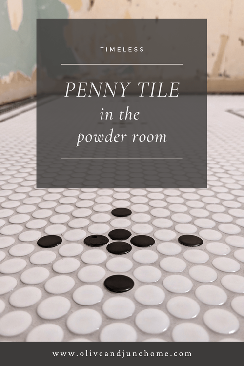 My Top Tips for Installing Penny Tile — Olive & June Home: Bold ...