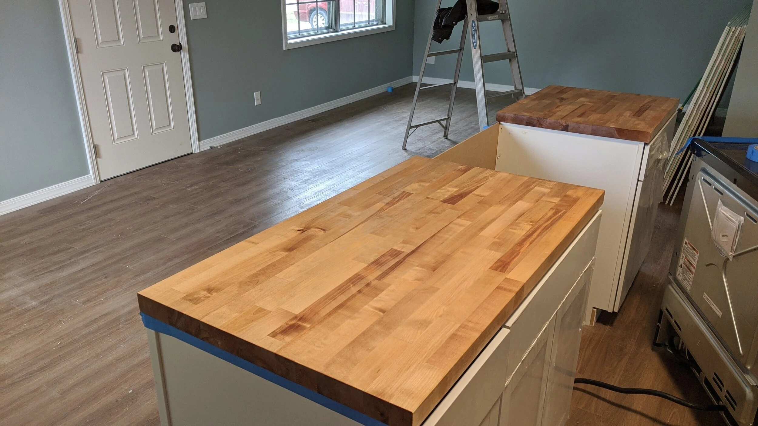 How (Not) to Stain Butcher Block — Olive & June Home: DIY Renovation ...