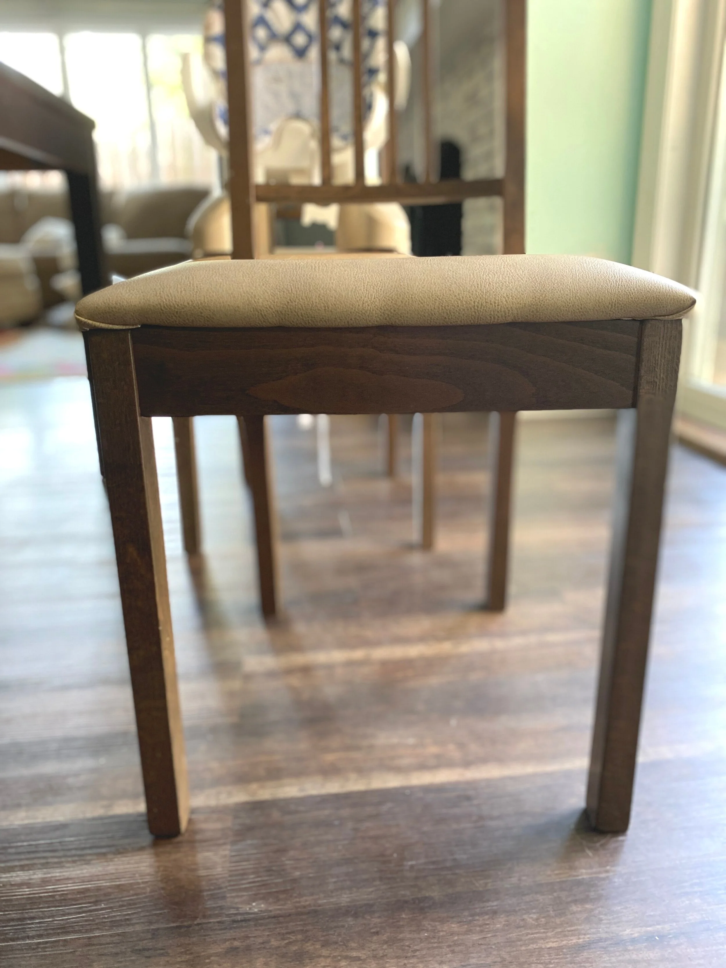 How to Reupholster Dining Chair Seats — Olive & June Home: Bold ...