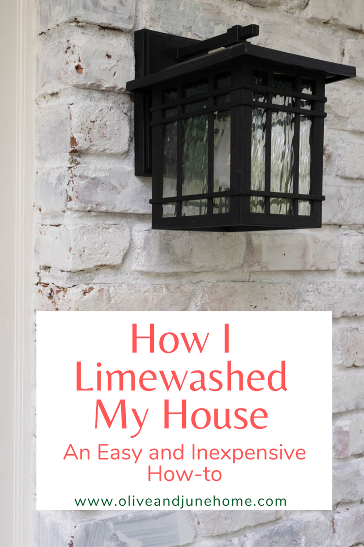 How To Limewash Your Brick House — Olive & June Home: Bold, Functional ...