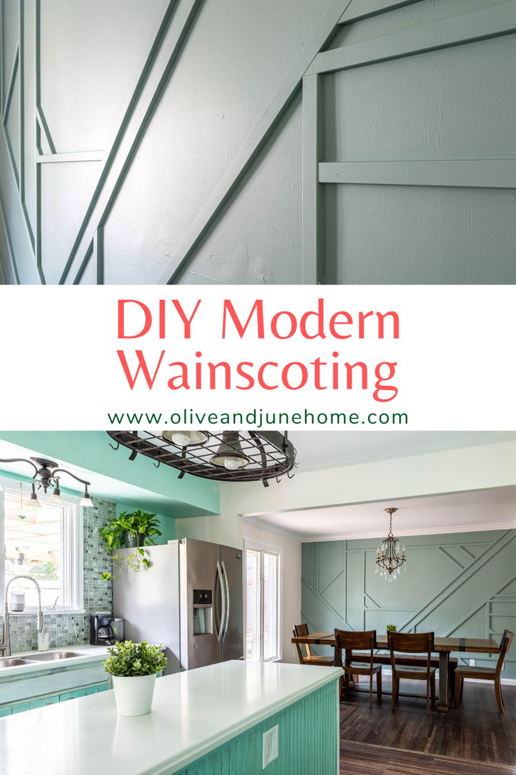 DIY Geometric Wood Accent Wall — Olive & June Home: Bold, Functional ...