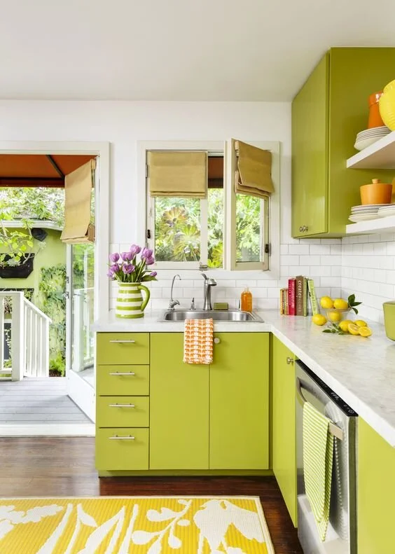 Green Kitchen Cabinet Inspiration — Olive & June Home: Bold, Functional ...