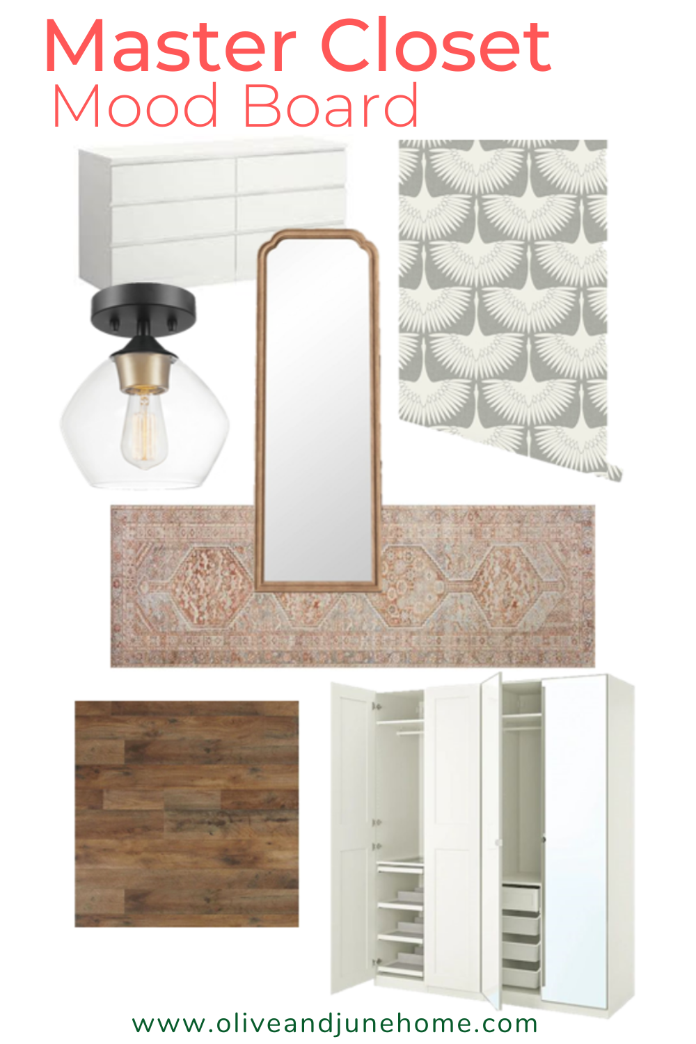Master Closet Mood Board — Olive & June Home: Bold, Functional Interior ...