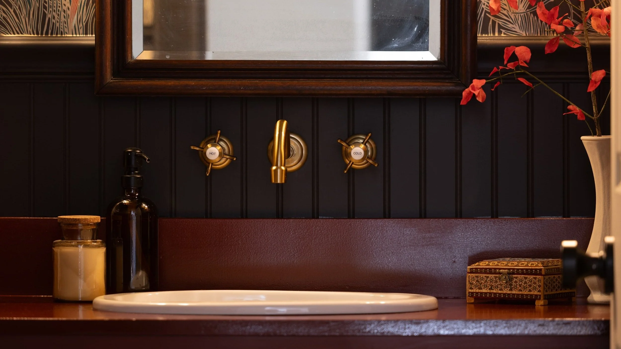 Powder Room Remodel Reveal — Olive & June Home: Bold, Functional ...