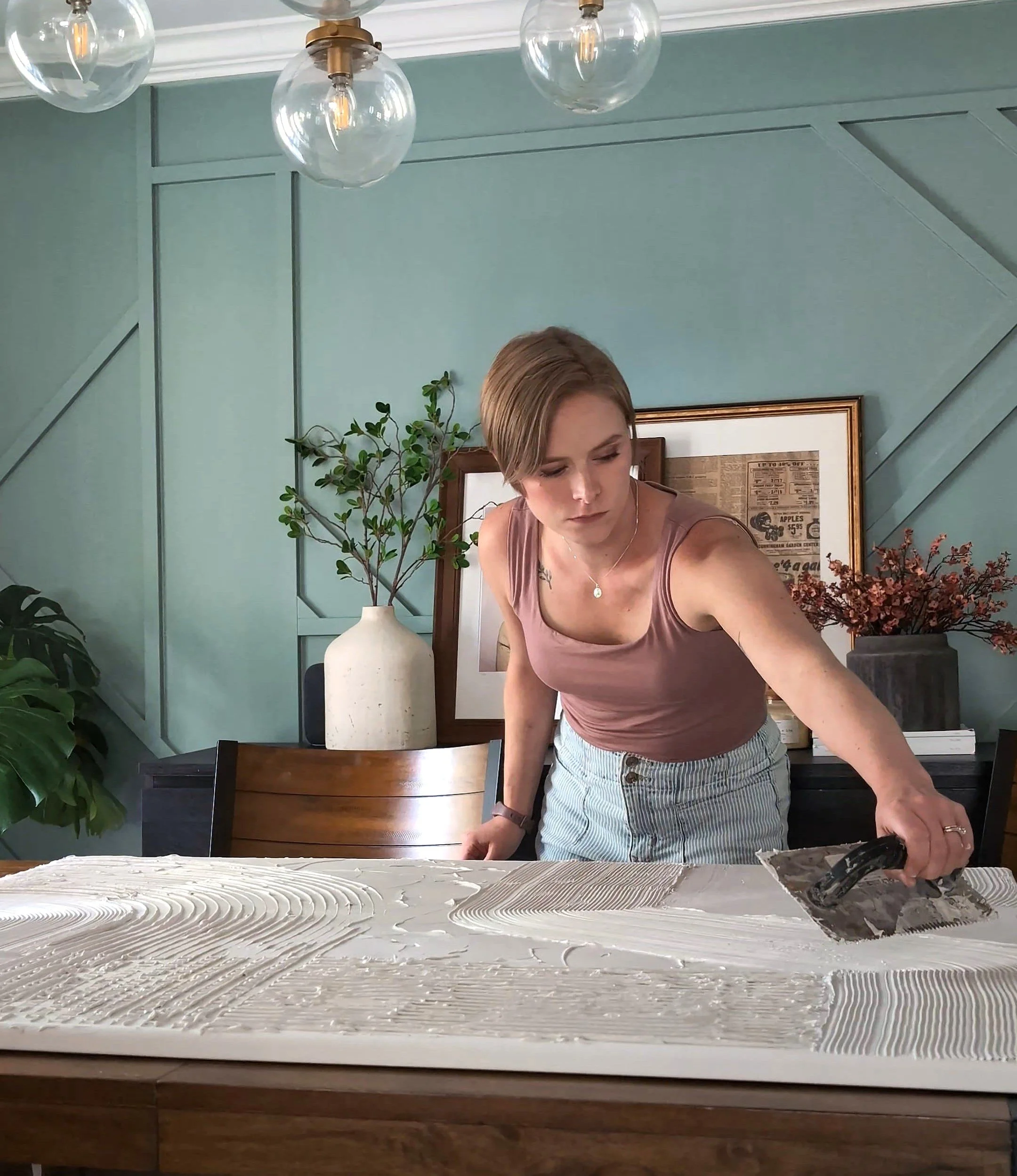 DIY Textured Canvas Art — Olive & June Home: Bold, Functional Interior ...