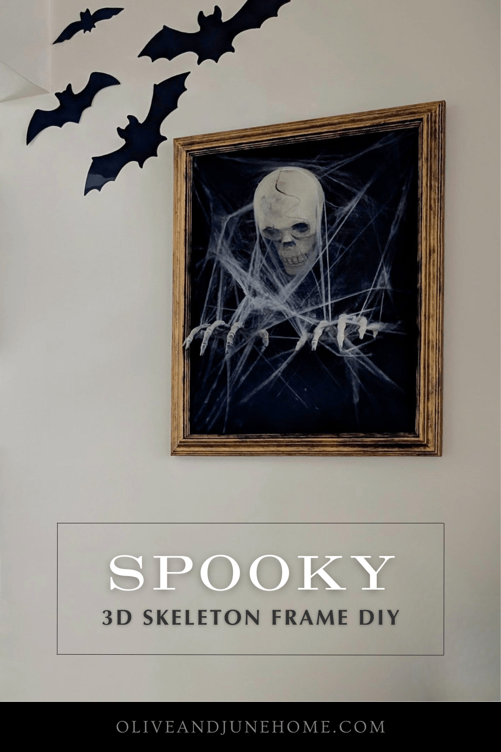 DIY 3D Skeleton Picture Frame | Spooky Halloween Wall Art Tutorial ...