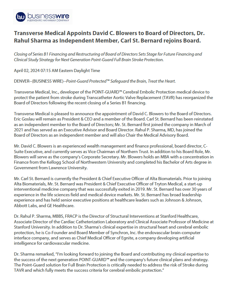 Latest News & Updates on Stroke Prevention Technology | Transverse ...