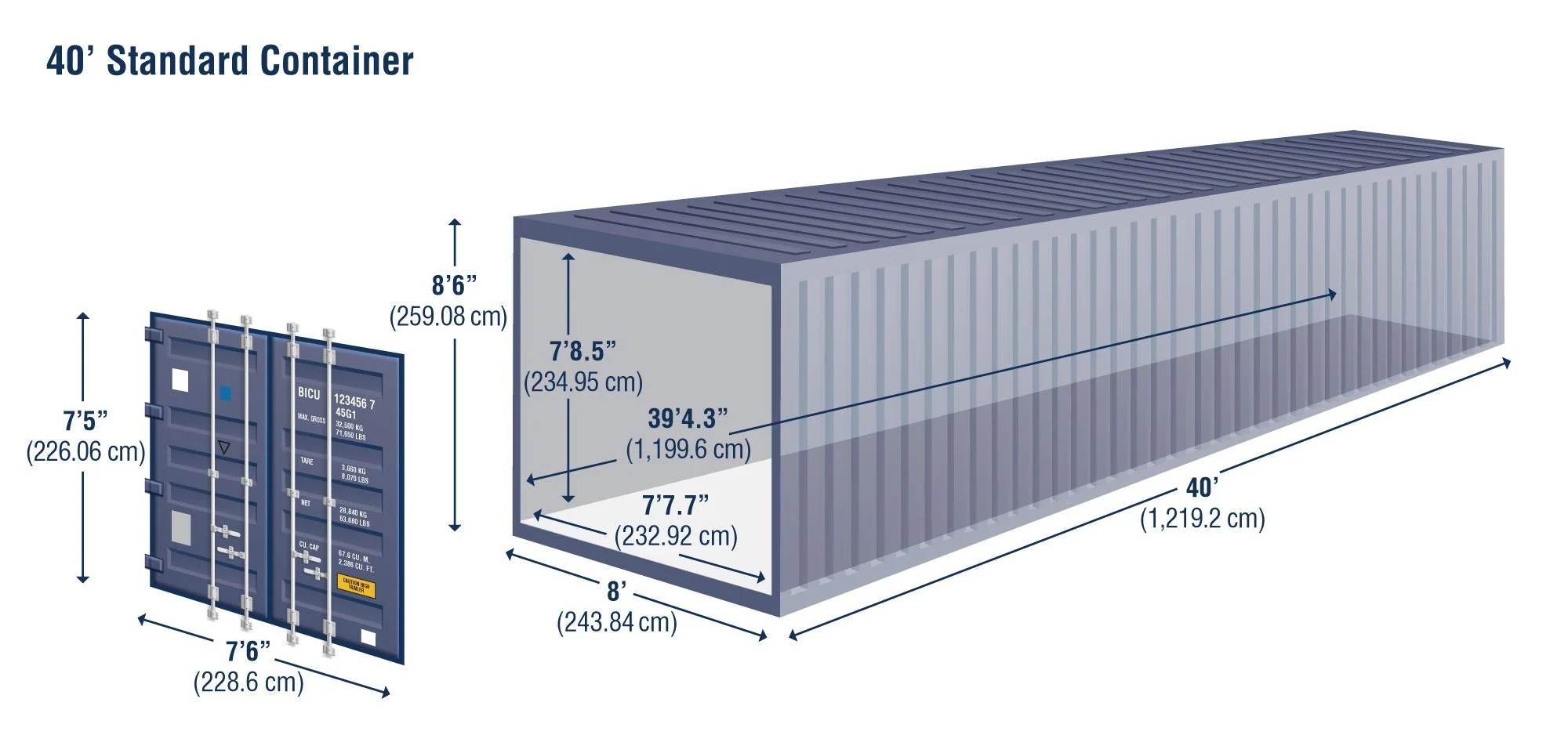 Shipping Container Dimensions — R R Plett Trucking