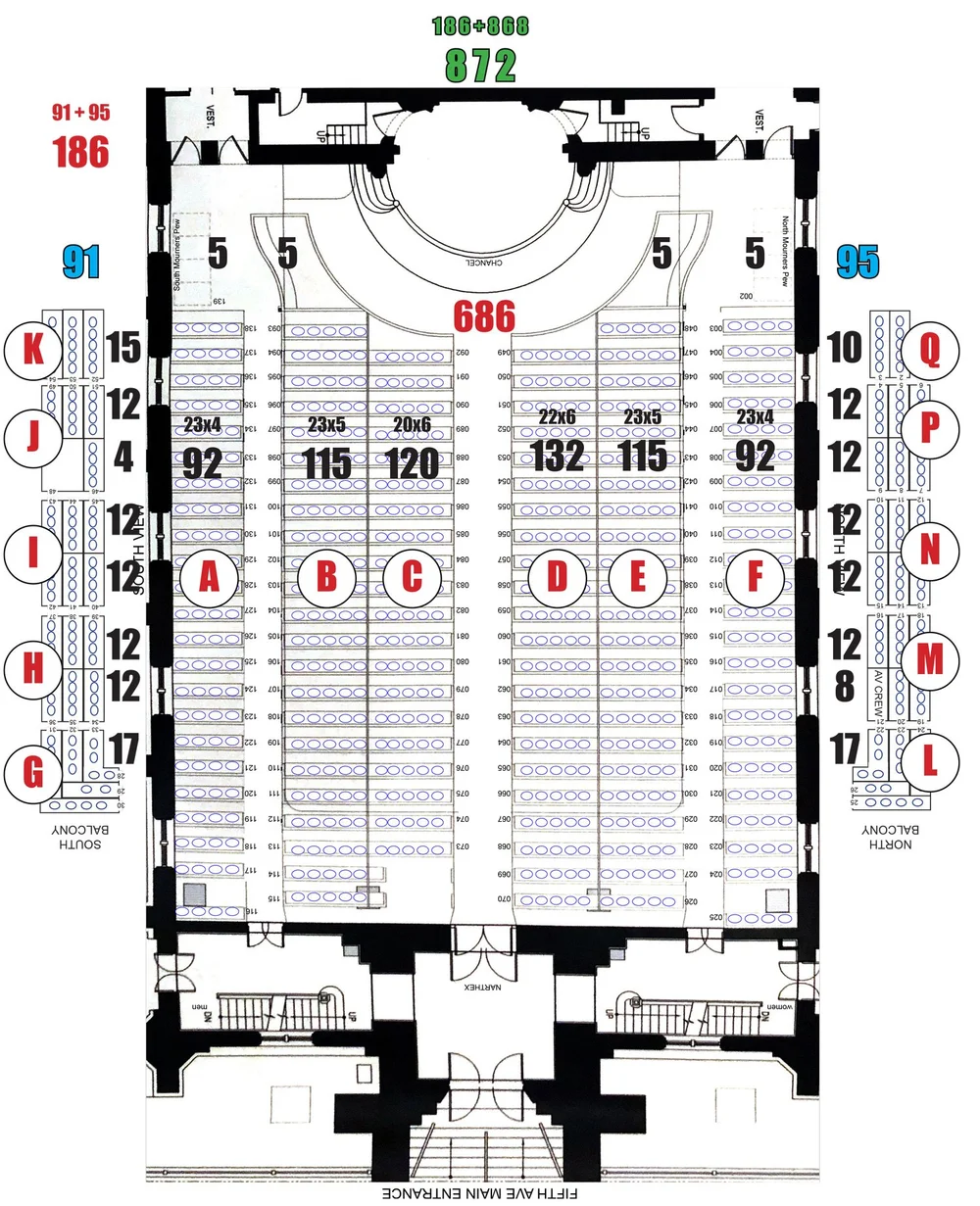 Seating Plan Sanctuary — Marble Collegiate Church Events