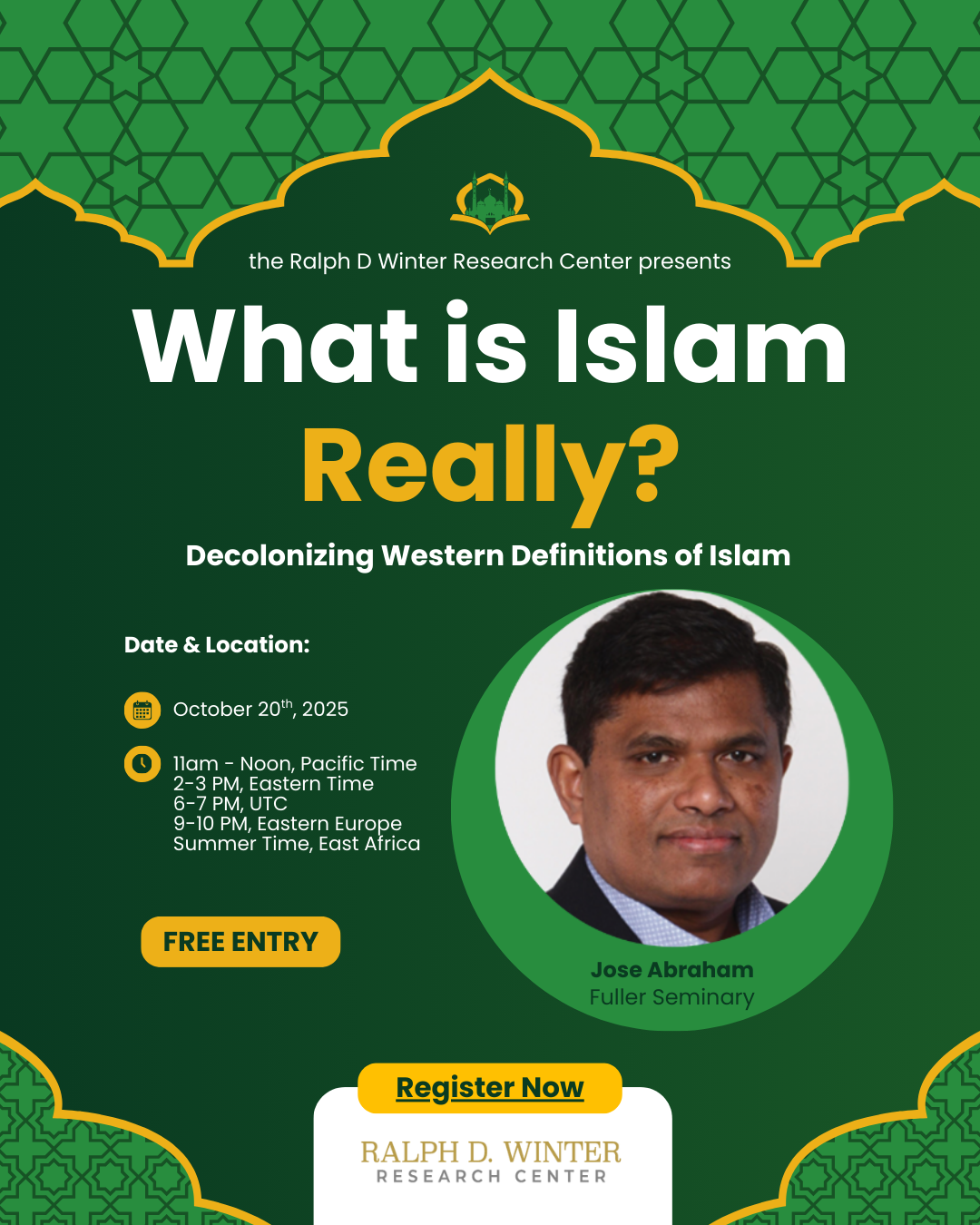 Ralph D. Winter Research Center Hosts Webinar with Fuller’s Dr. Jose ...