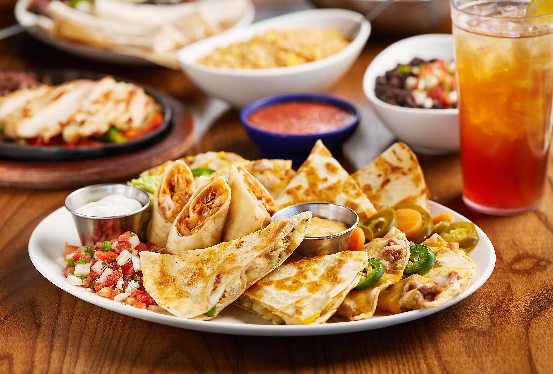 A crisp and refreshing margarita + a table spread bursting with flavor ...