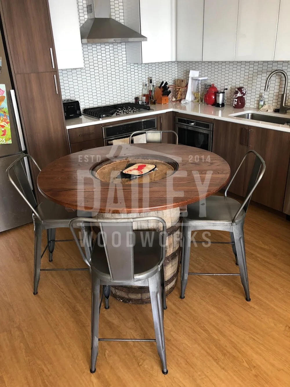 Whiskey Barrel Table — Dailey Woodworks