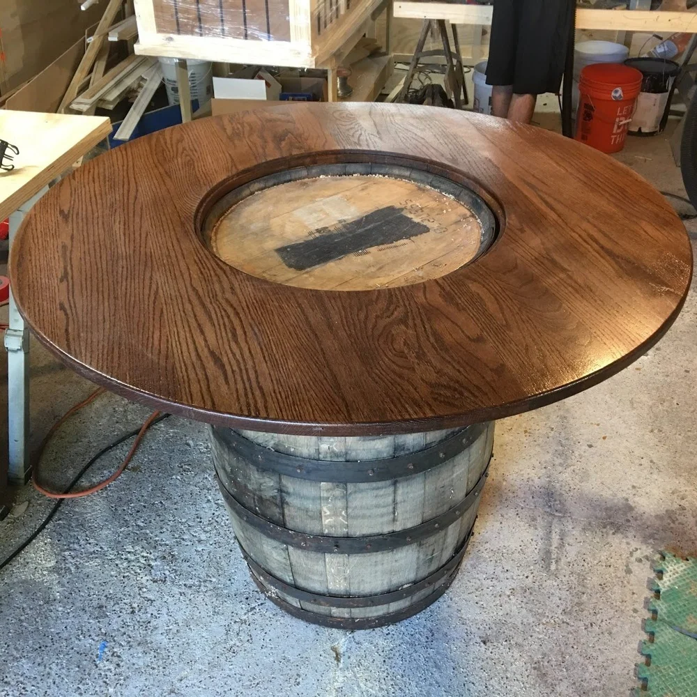 Whiskey Barrel Table — Dailey Woodworks