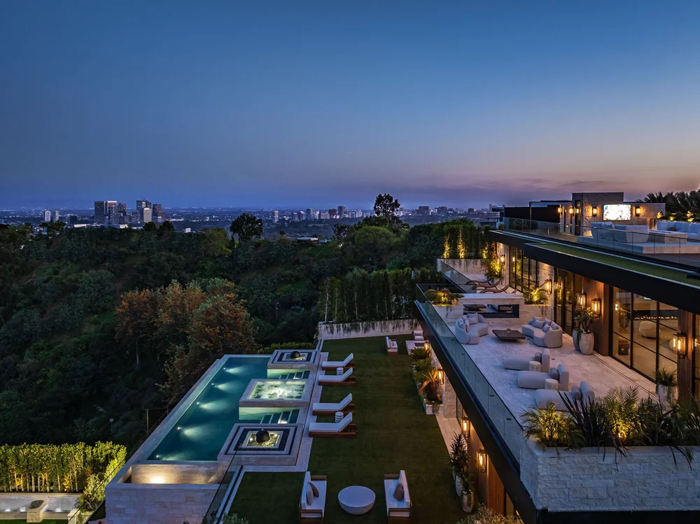beverly crest beverly hills modern luxury terraced hillside home ...