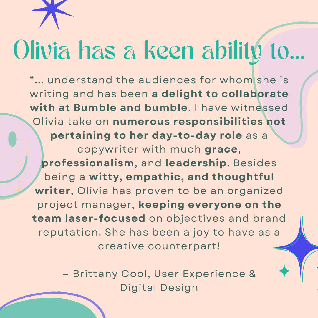 Freelance Copywriter | Olivia Rose Breen