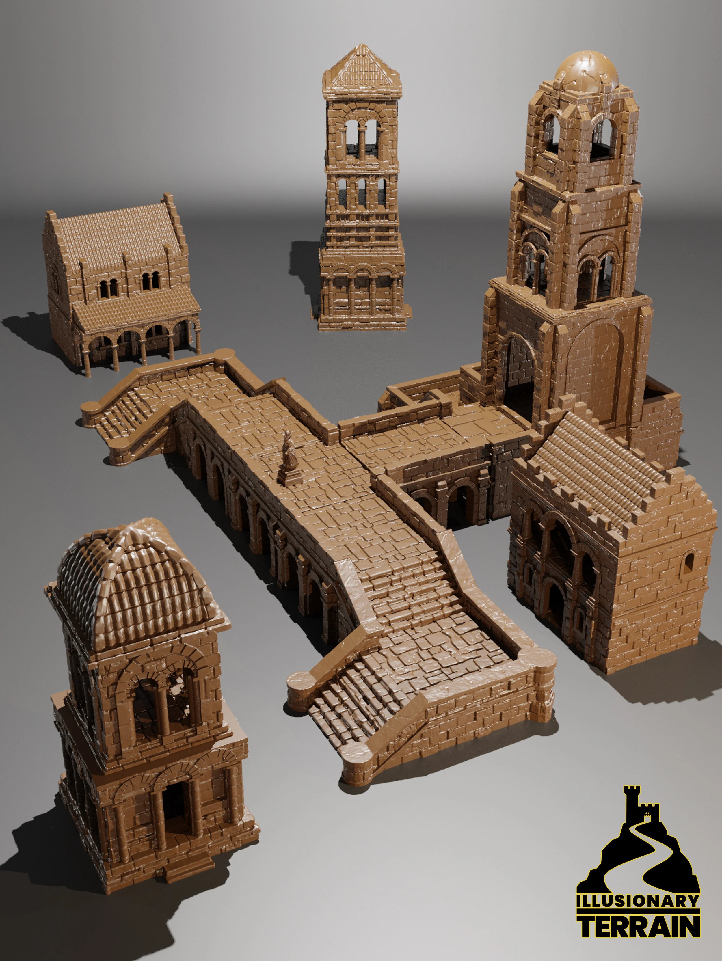 Tabletop Terrain Fantasy Terrain Warhammer Terrain House 5 Ruins ...