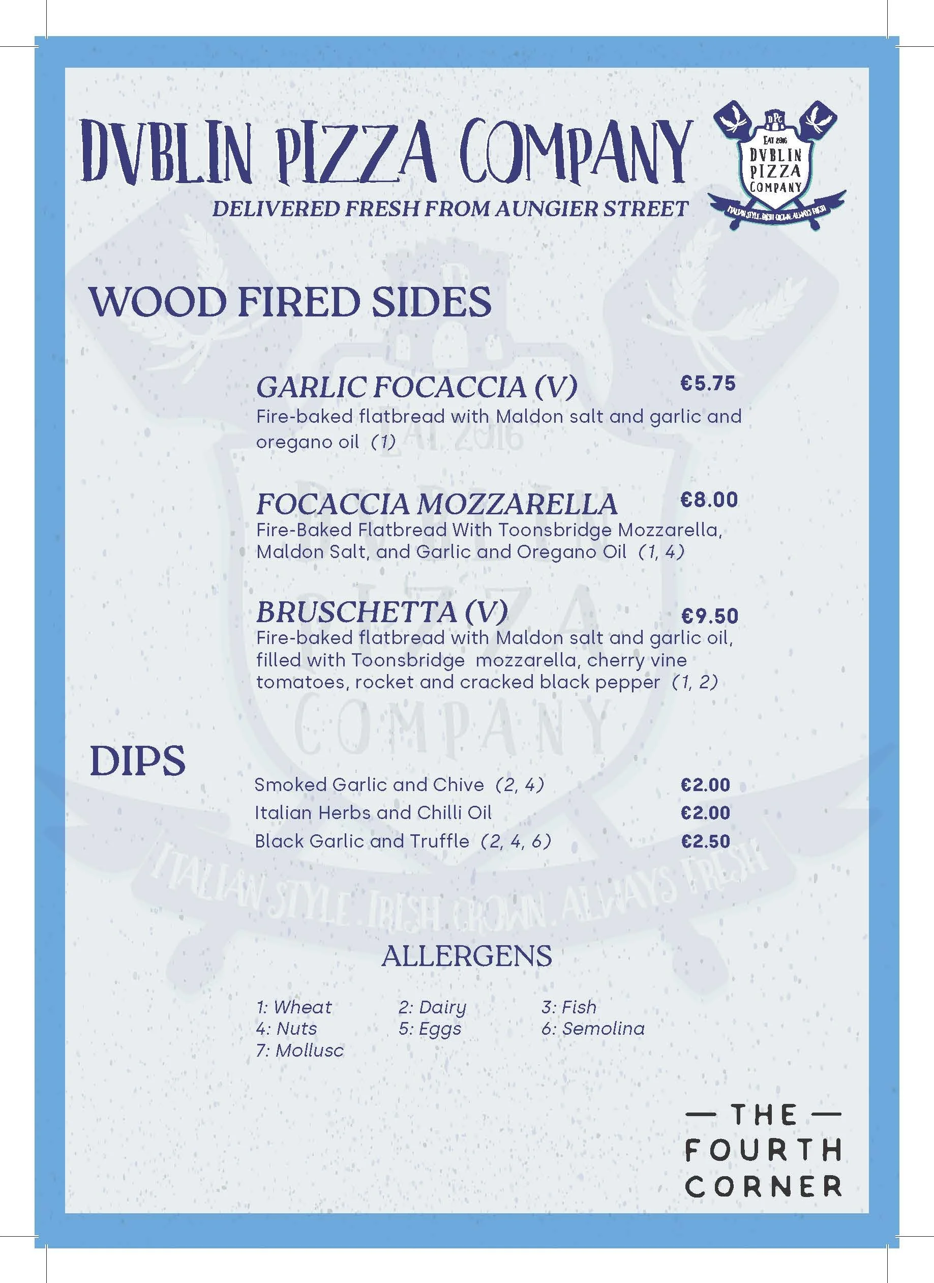 MENU — fourthcorner