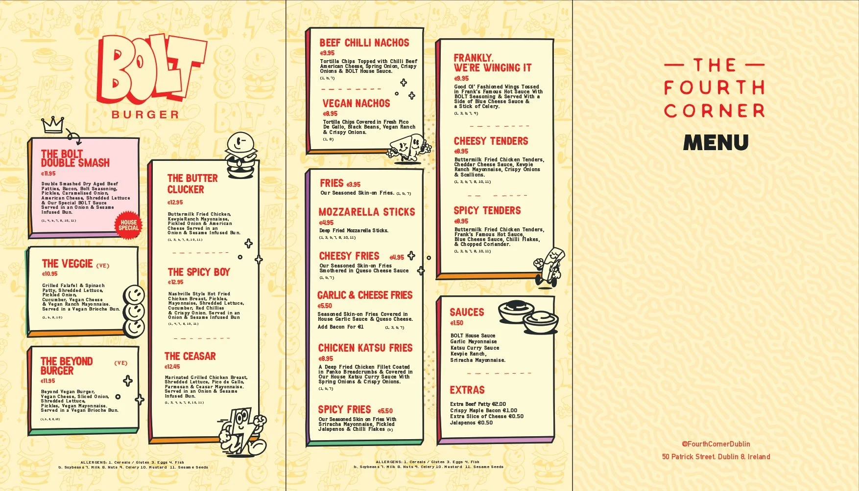 FOOD & DRINK MENUS — fourthcorner