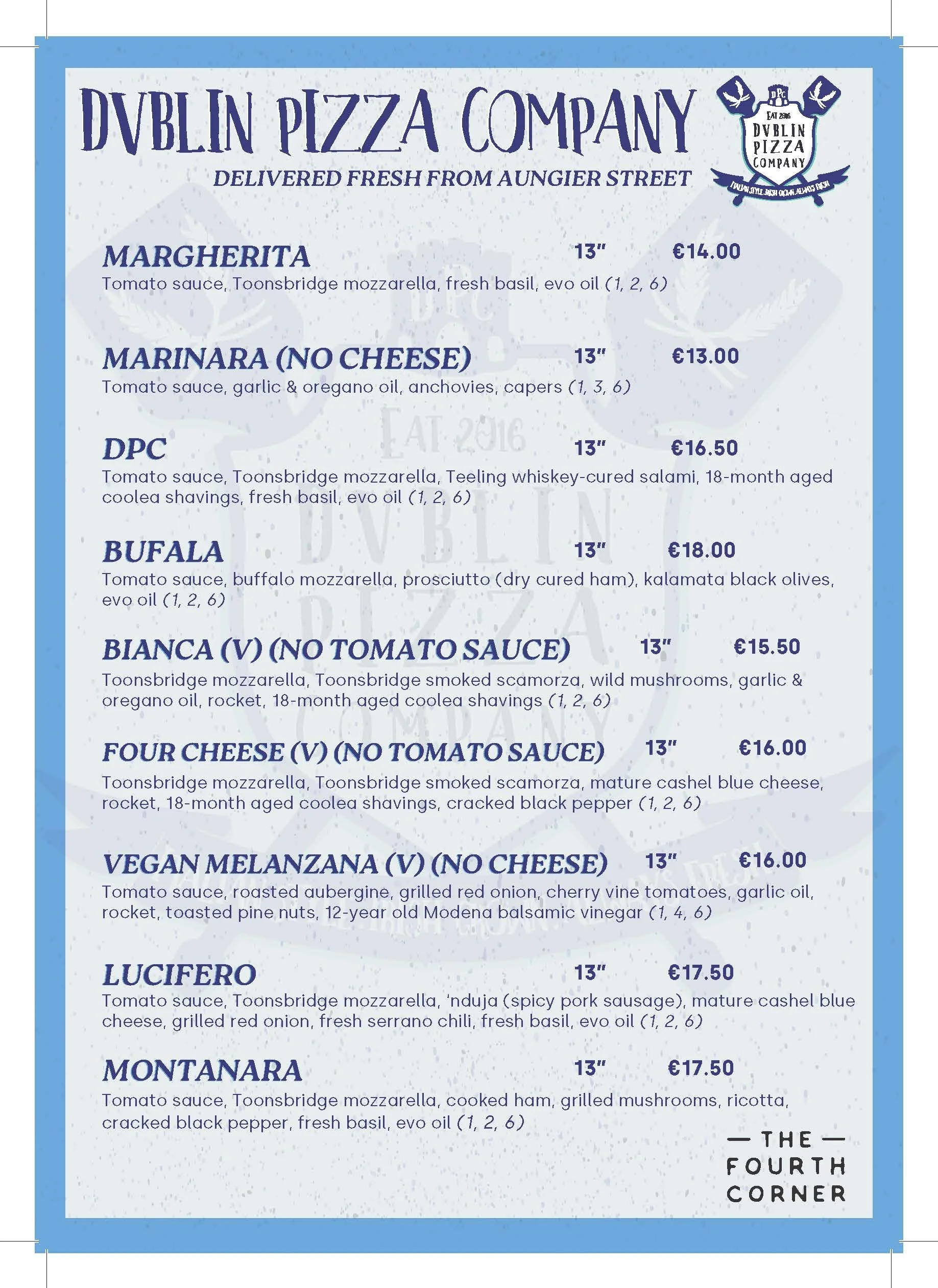 MENU — fourthcorner